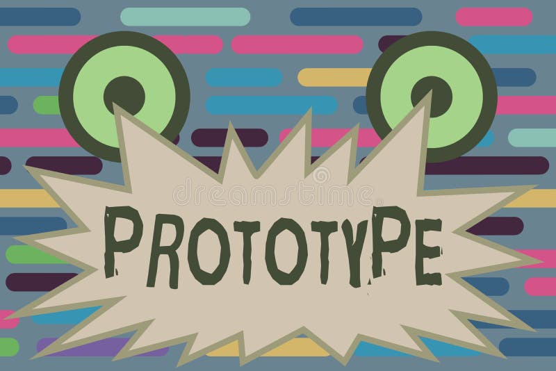 Text Sign Showing Prototype. Conceptual Photo Preliminary Project ...