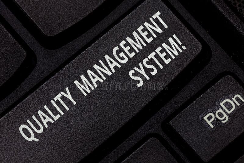 Text Sign Showing Quality Management System. Conceptual Photo ...