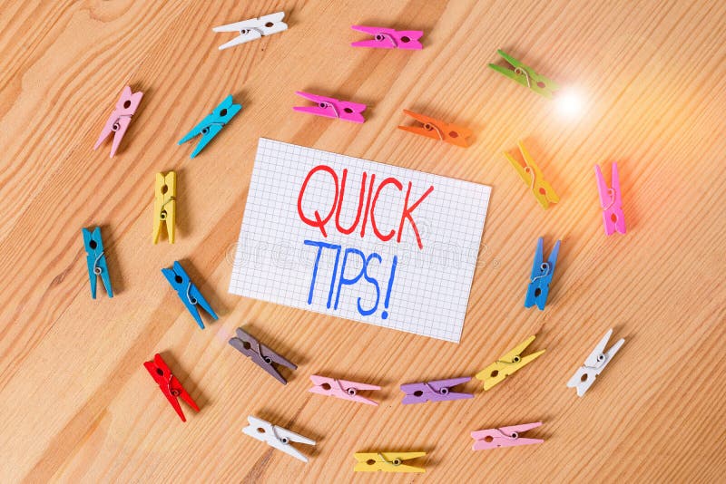 Text Sign Showing Quick Tips. Conceptual Photo Small but Particularly ...