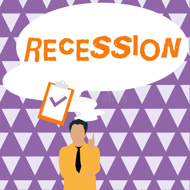 Text Sign Showing Recession. Business Overview the Process of ... Text Sign Showing Recession. Business Overview the Process of ...