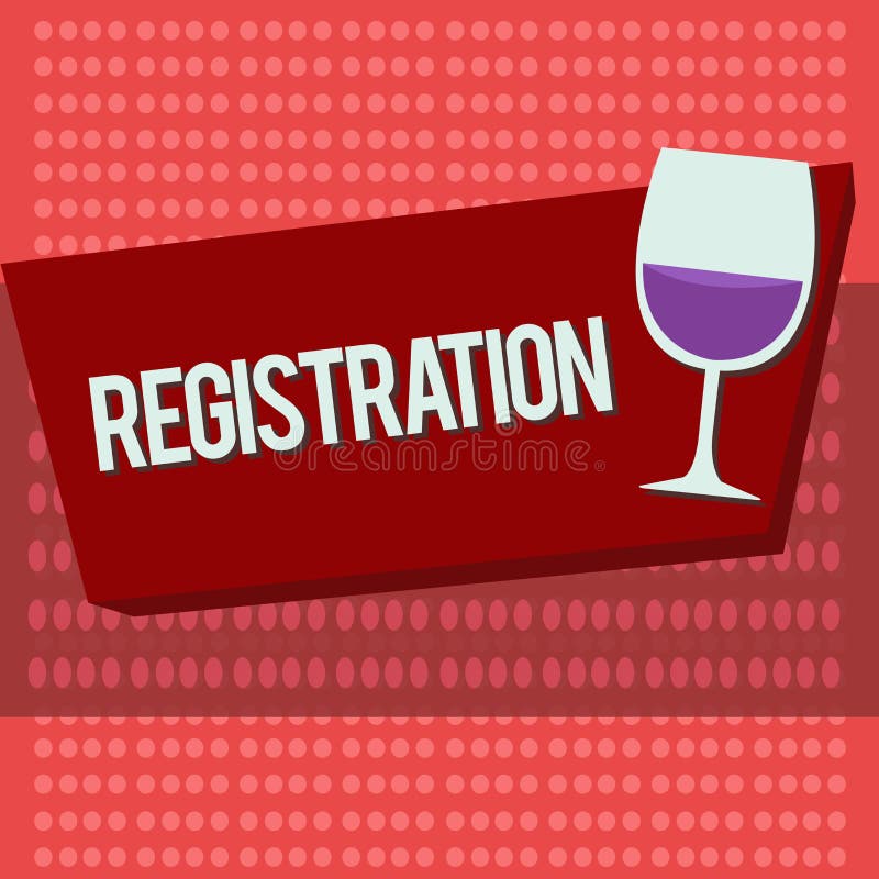 Text Sign Showing Registration. Conceptual Photo Action or Process of ... Text Sign Showing Registration. Conceptual Photo Action or Process of ...