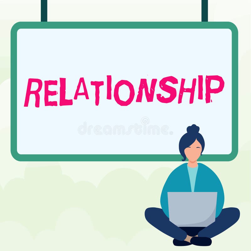 Text Sign Showing Relationship. Word for Developing Business Growth ...