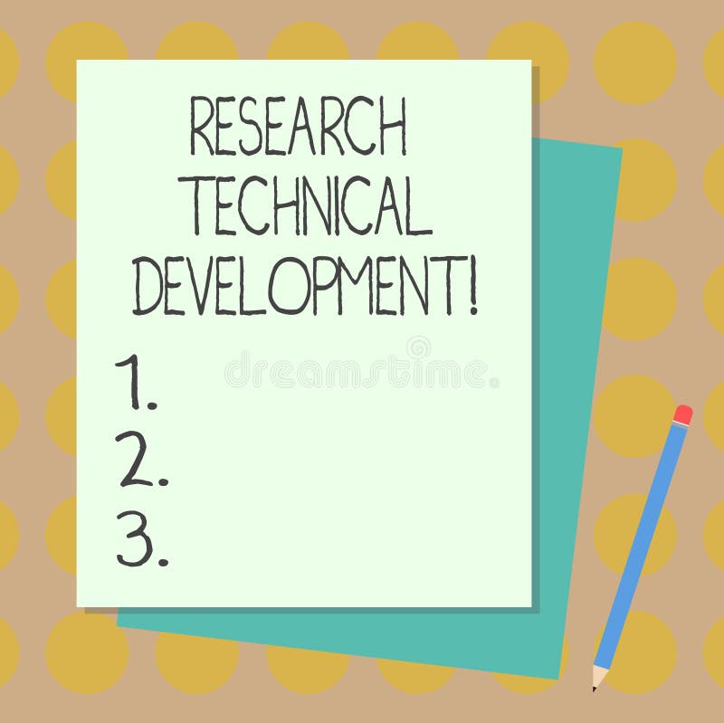 Text Sign Showing Research Technical Development. Conceptual Photo ...
