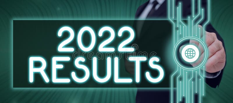 Text Sign Showing 2022 Results. Word Written on Any Outcome of an ... Text Sign Showing 2022 Results. Word Written on Any Outcome of an ...