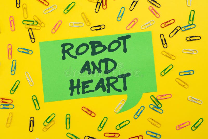 Text Sign Showing Robot and Heart. Concept Meaning Sensitivity and Care ... Text Sign Showing Robot and Heart. Concept Meaning Sensitivity and Care ...