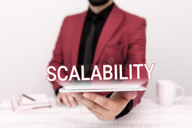 Text Sign Showing Scalability. Business Concept Capable of Being Easily ... Text Sign Showing Scalability. Business Concept Capable of Being Easily ...