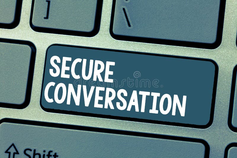 Text Sign Showing Secure Conversation. Conceptual Photo Secured ...