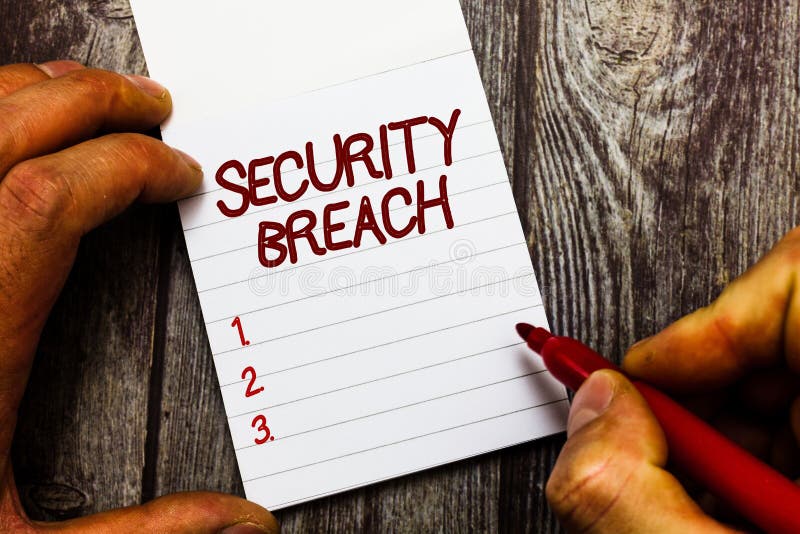 Text Sign Showing Security Breach. Conceptual Photo Incident that ... Text Sign Showing Security Breach. Conceptual Photo Incident that ...