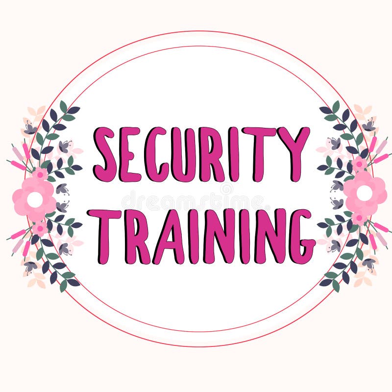 Hand Writing Sign Security Training. Internet Concept Providing ...