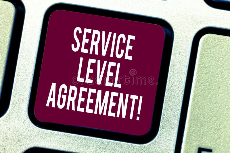 Text Sign Showing Service Level Agreement. Conceptual Photo Commitment ...