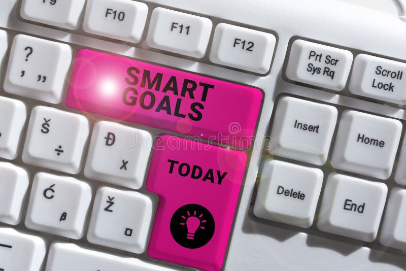 Text Sign Showing Smart Goals. Concept Meaning Mnemonic Used As a Basis ...