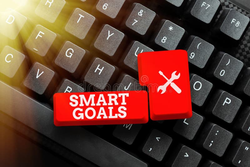 Text Sign Showing Smart Goals. Word Written on Mnemonic Used As a Basis ...