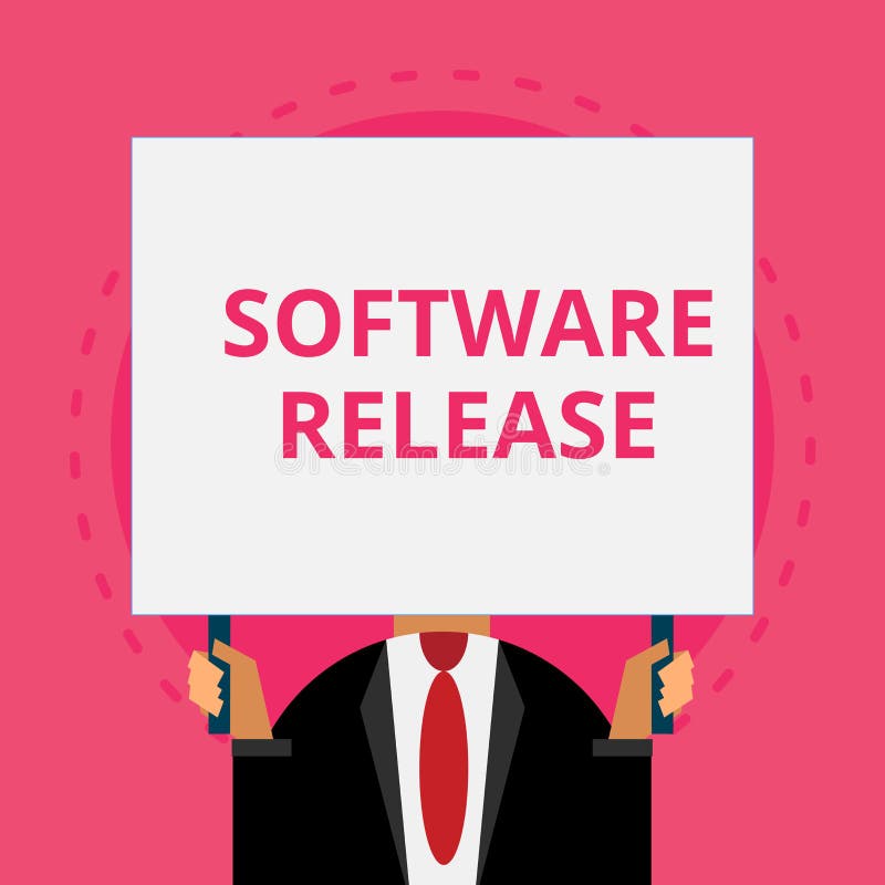 Text Sign Showing Software Release. Conceptual Photo Sum of Stages of ...