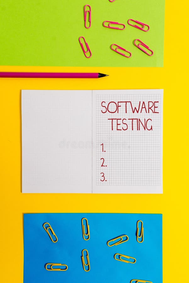 Text Sign Showing Software Testing. Conceptual Photo Investigation ...