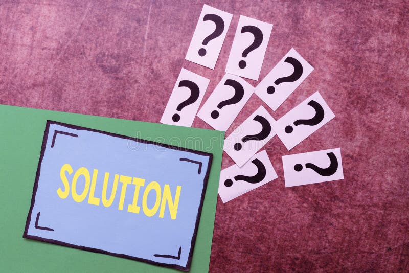 Text Sign Showing Solution. Business Showcase the Ways To Solve a ...