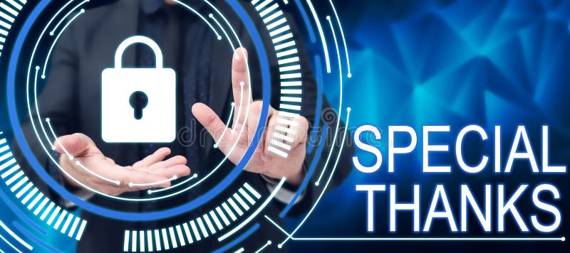 Text Sign Showing Special Thanks. Concept Meaning Expression of ...