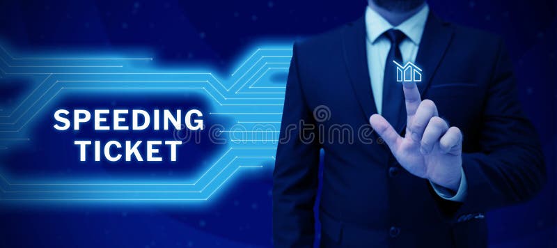 Text Sign Showing Speeding Ticket. Word Written on Psychological Test ...