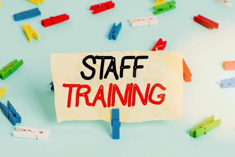 Text Sign Showing Staff Training. Conceptual Photo Learn Specific ...