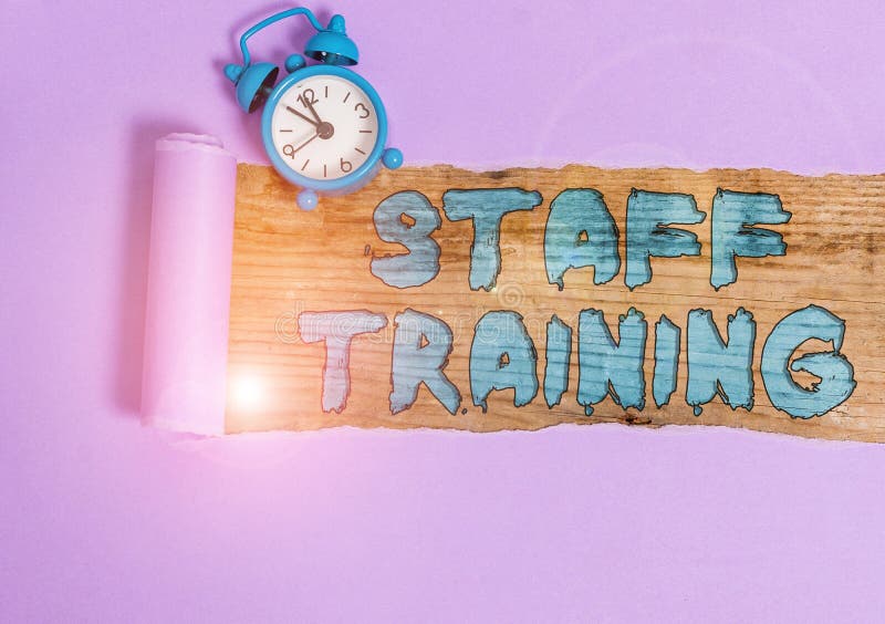 Text Sign Showing Staff Training. Conceptual Photo Program that is ...