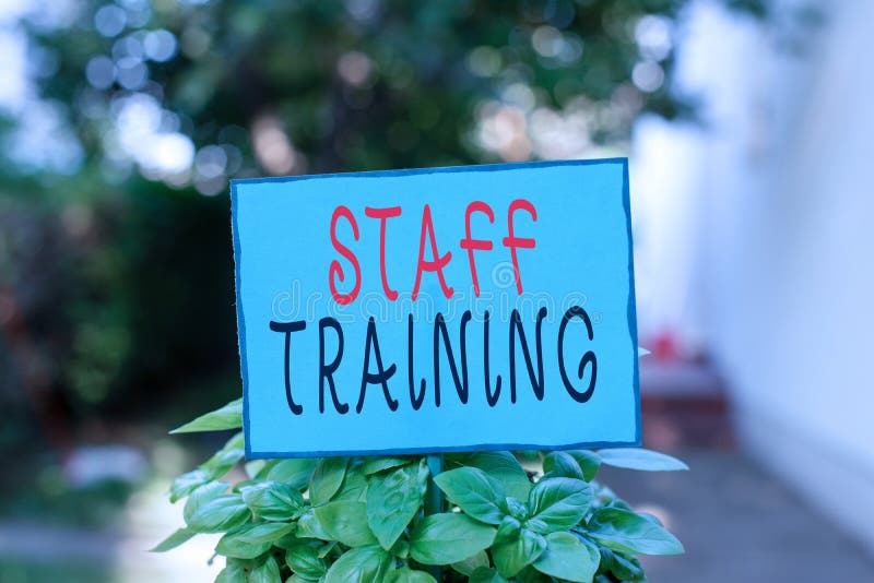 Text Sign Showing Staff Training. Conceptual Photo Program that Helps ...