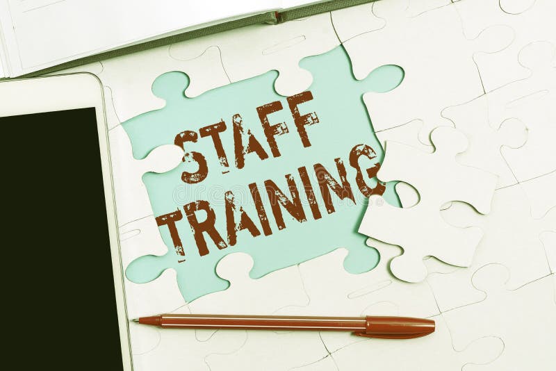 Text Sign Showing Staff Training. Internet Concept a Program that Helps ...