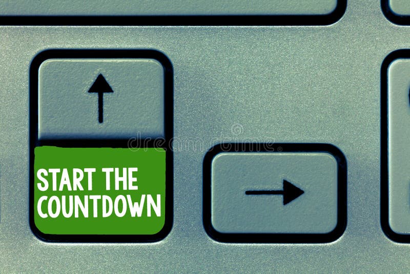Text Sign Showing Start the Countdown. Conceptual Photo Sequence of ...