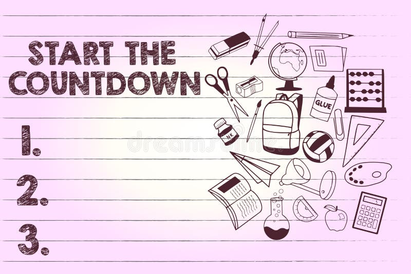 Text Sign Showing Start the Countdown. Conceptual Photo Sequence of ...