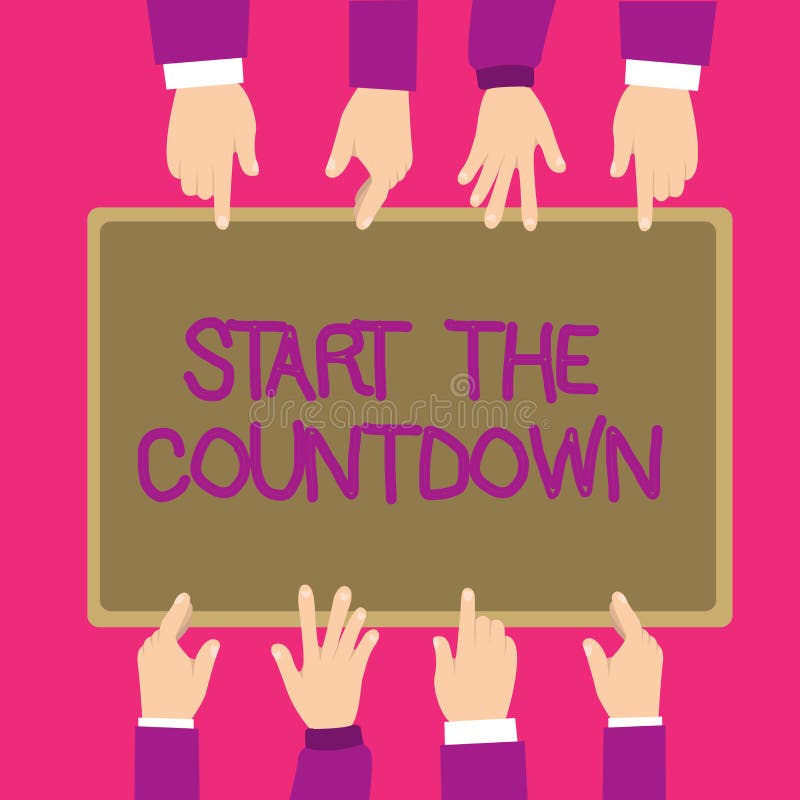 Text Sign Showing Start the Countdown. Conceptual Photo Sequence of ...