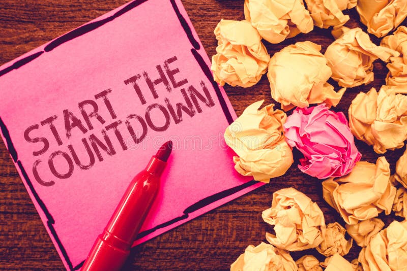 Text Sign Showing Start the Countdown. Conceptual Photo Sequence of ... Text Sign Showing Start the Countdown. Conceptual Photo Sequence of ...