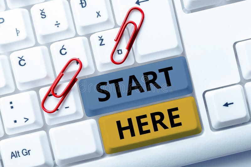 Text Sign Showing Start Here. Business Overview Telling Someone this is ... Text Sign Showing Start Here. Business Overview Telling Someone this is ...