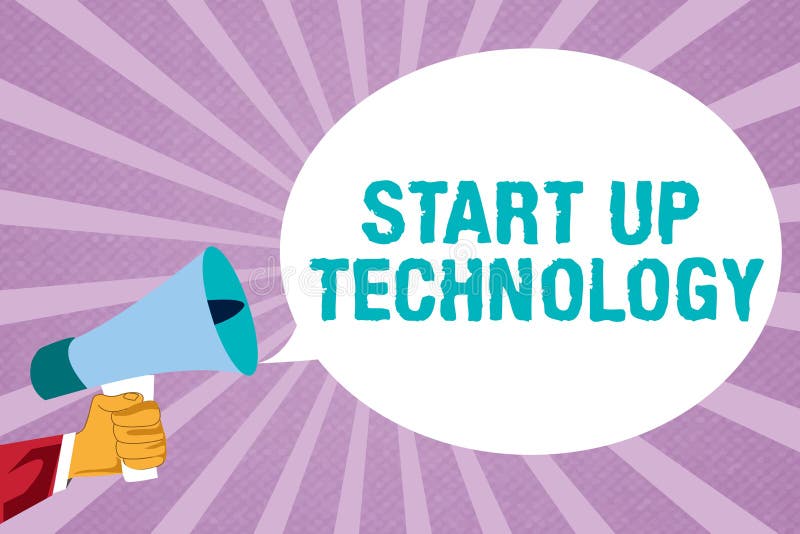 Text Sign Showing Start Up Technology. Conceptual Photo Young Technical ...
