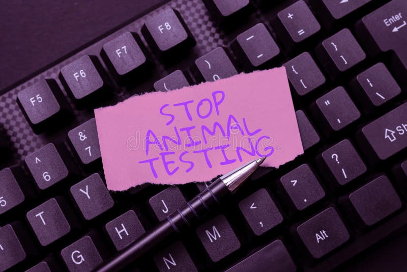 Text Sign Showing Stop Animal Testing. Internet Concept Scientific ... Text Sign Showing Stop Animal Testing. Internet Concept Scientific ...