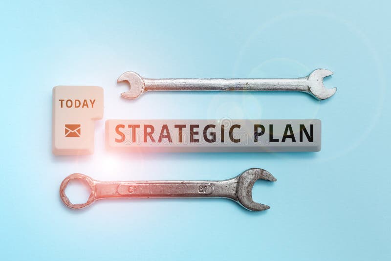 Text Sign Showing Strategic Plan. Business Approach a Process of ...