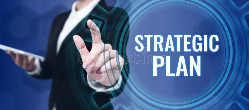 Text Sign Showing Strategic Plan. Business Idea a Process of Defining ...