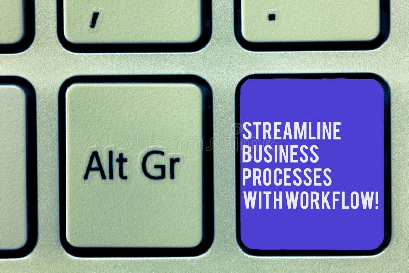 Text Sign Showing Streamline Business Processes with Workflow ... Text Sign Showing Streamline Business Processes with Workflow ...