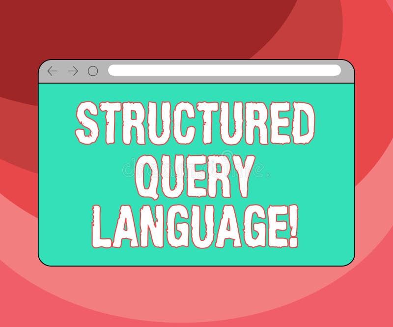 Text SQL Structured Query Language Sigh Stroke Symbol Stock ...