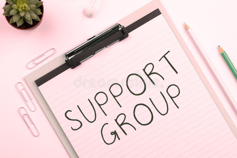 Text Sign Showing Support Group. Word Written on Number of People ...