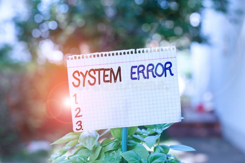 Text Sign Showing System Error. Conceptual Photo Instruction that is ...