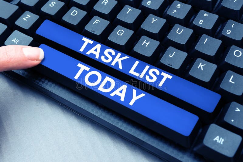 Text Sign Showing Task List. Internet Concept Planification Reminder ...