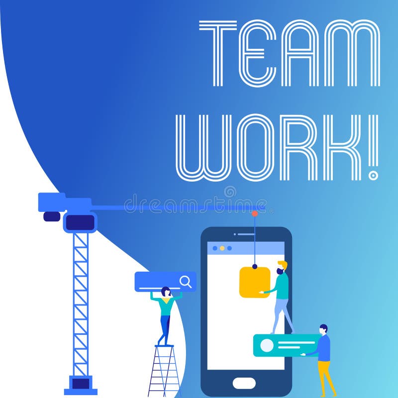 Text Sign Showing Team Work. Conceptual Photo Combined Action of Group ...