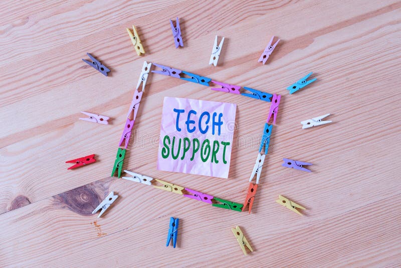 Text Sign Showing Tech Support. Conceptual Photo Assisting Individuals ...