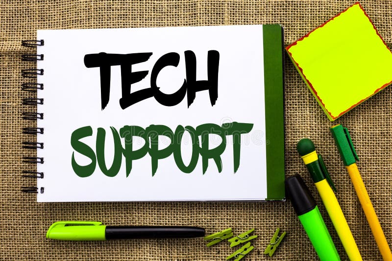 Text Sign Showing Tech Support. Conceptual Photo Help Given by ...