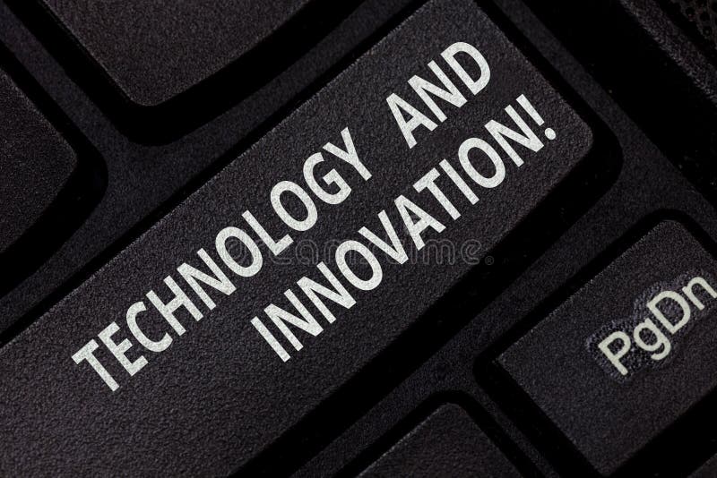 Text Sign Showing Technology and Innovation. Conceptual Photo ...