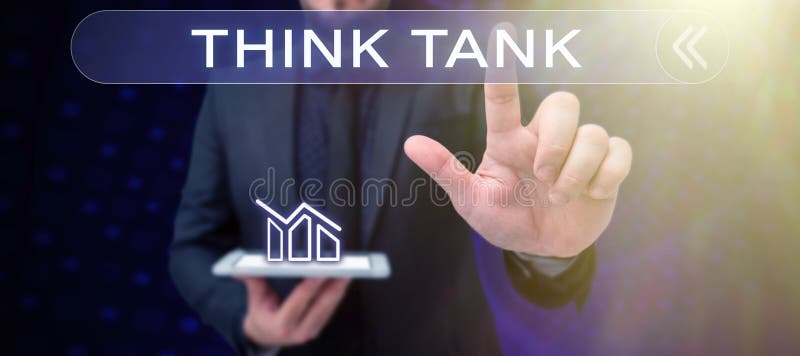 Text Sign Showing Think Tank. Business Showcase Thinking of Innovative ...