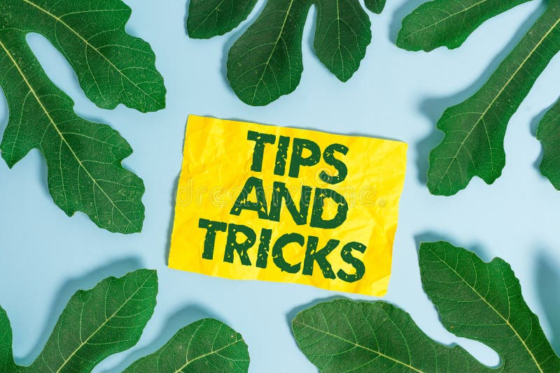 Text Sign Showing Tips and Tricks. Conceptual Photo Piece of Inside ... Text Sign Showing Tips and Tricks. Conceptual Photo Piece of Inside ...