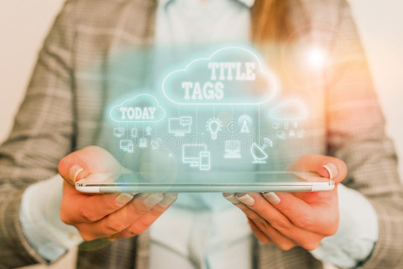 Text Sign Showing Title Tags. Conceptual Photo the HTML Element that ...