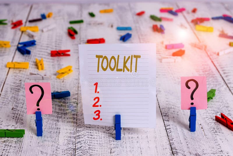 Text Sign Showing Toolkit. Conceptual Photo Set of Tools Kept in a Bag ...