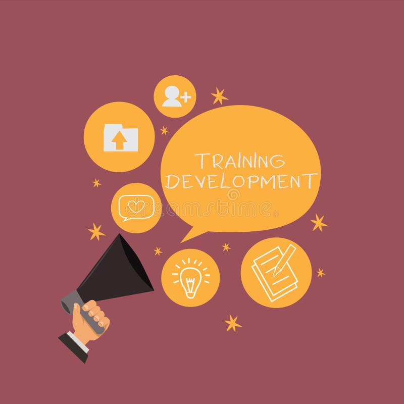Text Sign Showing Training Development. Conceptual Photo Learn and ...