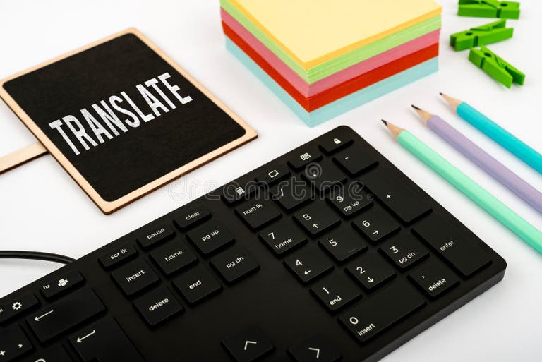 Text Sign Showing Translate. Word for Another Word with Same Equivalent ...