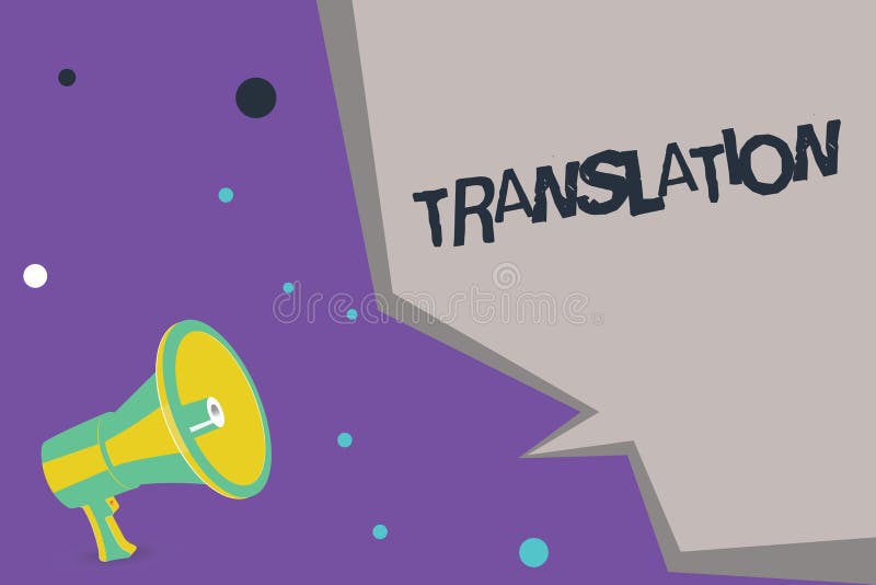 Text Sign Showing Translation. Conceptual Photo Process of Translating ...
